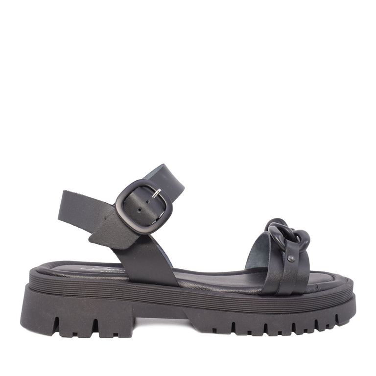 Benvenuti Sandale femei Benvenuti negre din piele 685DS27475N, sandale ...