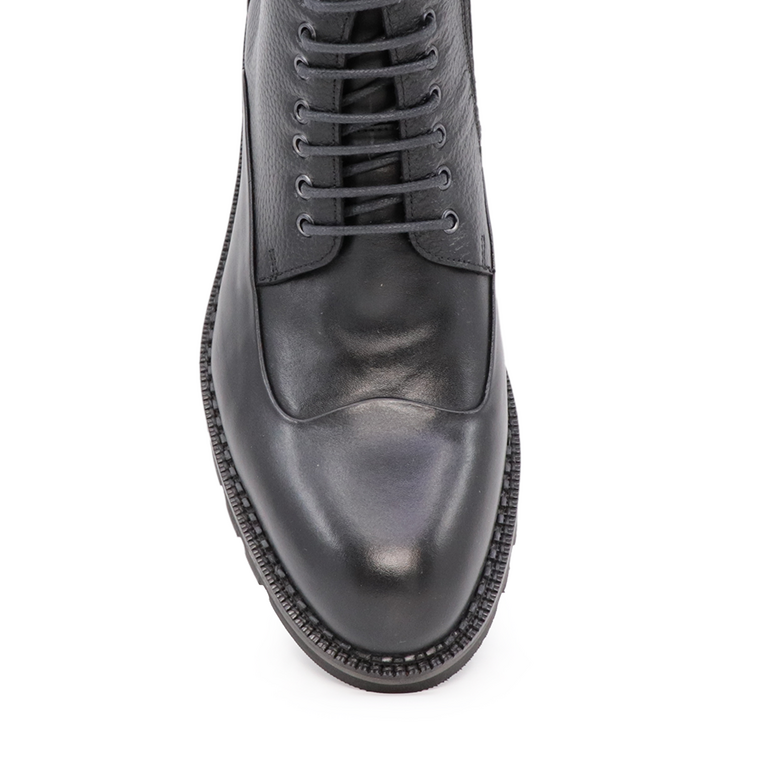Enzo Bertini Enzo Bertini men boots in black leather 3384BG2127N, black ...