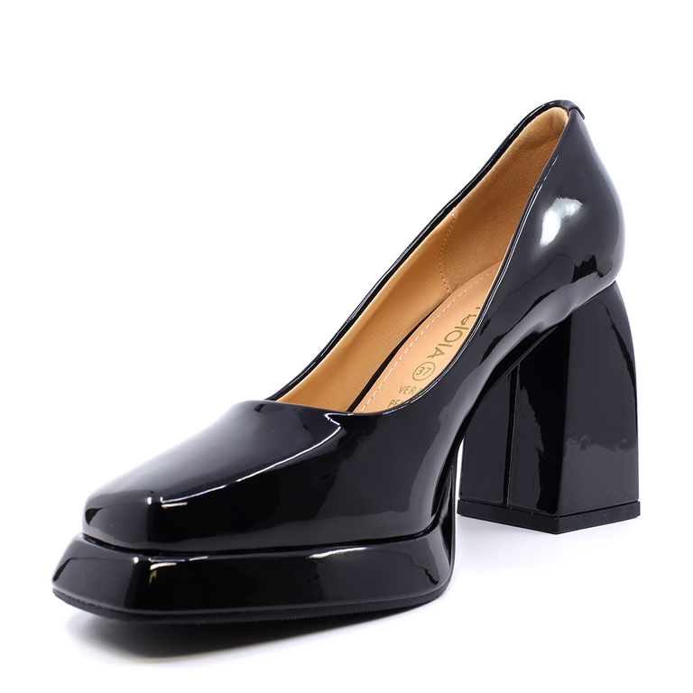 Luca di Gioia Pantofi cu platformă femei Luca di Gioia negri din piele ...