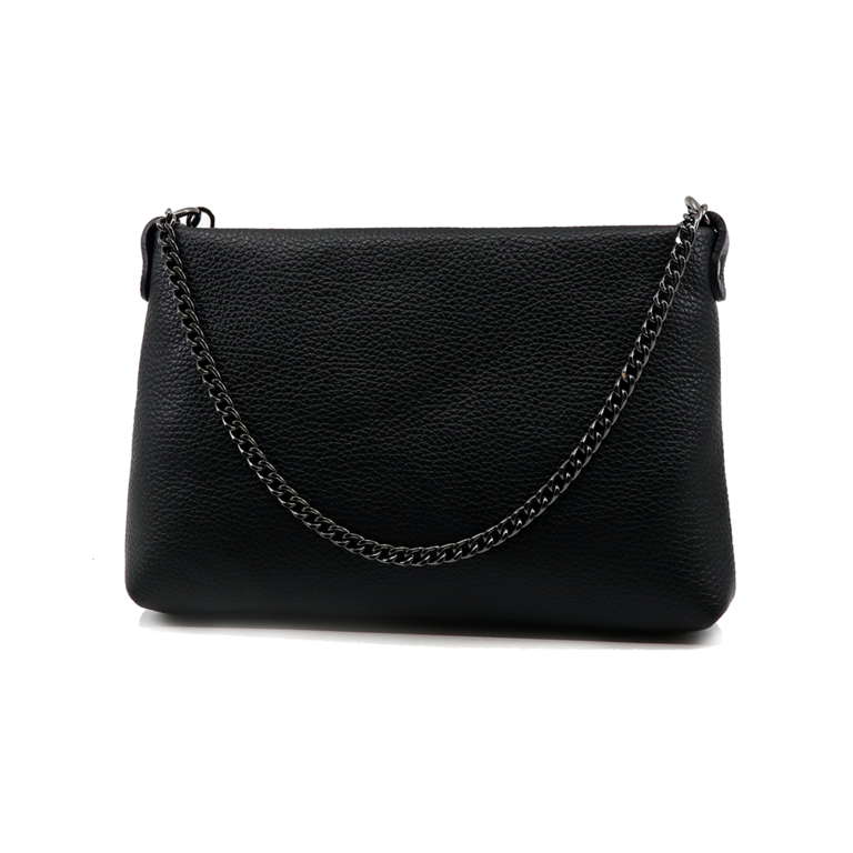 Luca di Gioia Poșetă plic Luca di Gioia neagră din piele cu lanț ...