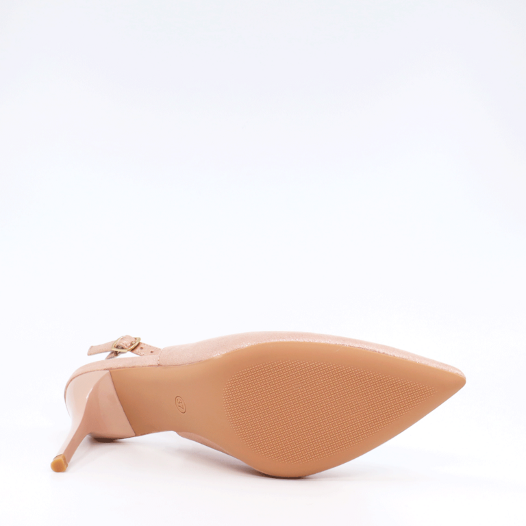 Solo Donna Pantofi decupați femei Solo Donna roz gold cu toc ...