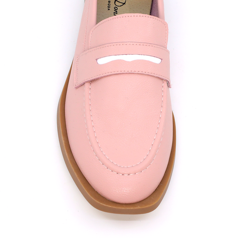 Solo Donna Pantofi femei Solo Donna roz din piele 1165DP6100RO, pantofi ...