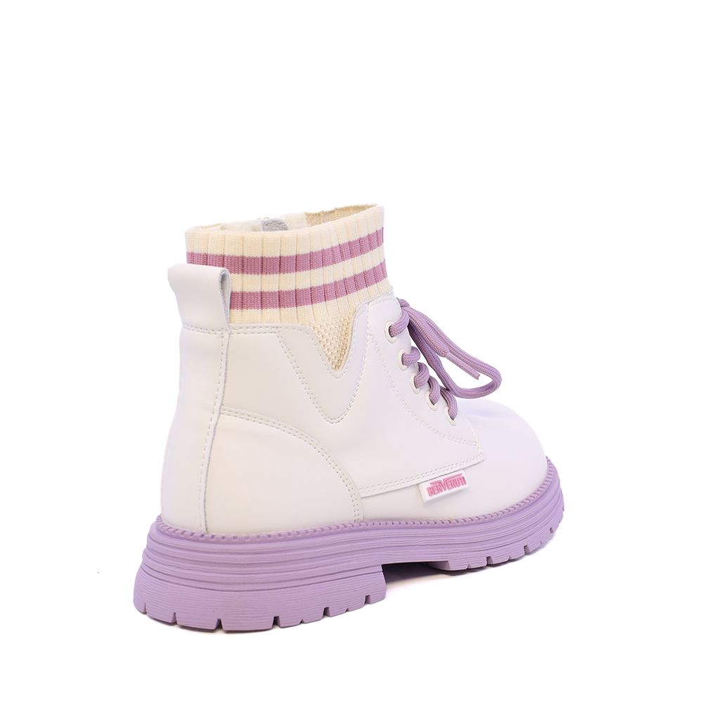 Benvenuti Ghete copii Benvenuti albe din piele naturală 3790FG014A ...
