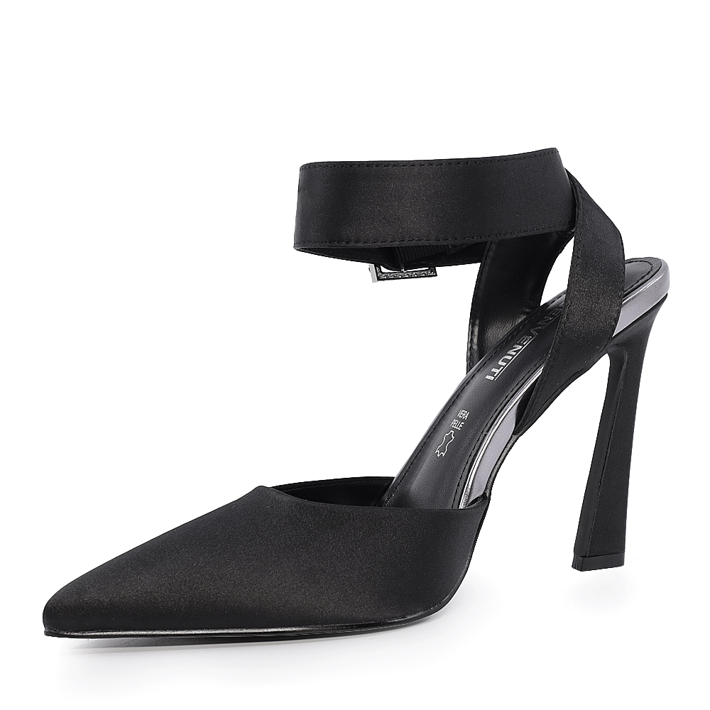 Benvenuti Pantofi slingback femei Benvenuti negri din satin ...