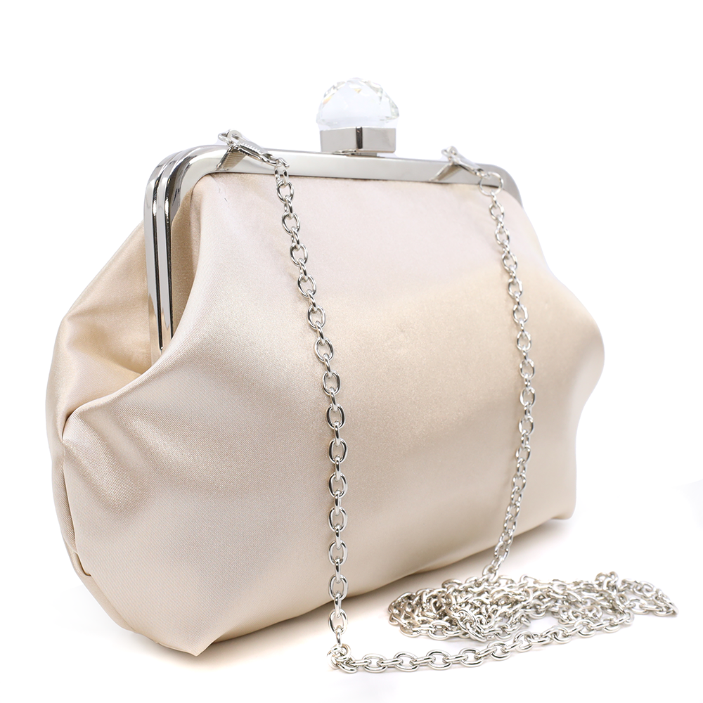 Benvenuti Poșetă tip clutch femei Benvenuti bej din satin ...