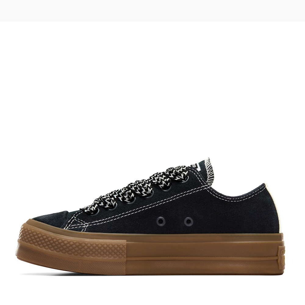 Converse Sneakers femei Converse LIFT PLATFORM negri din piele întoarsă ...