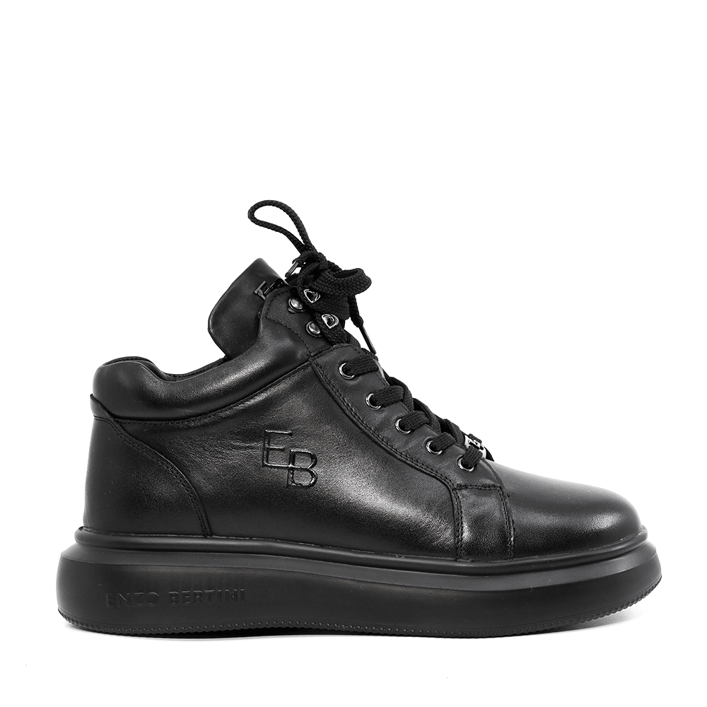 Enzo Bertini Sneakers high top bărbați Enzo Bertini negri din piele ...