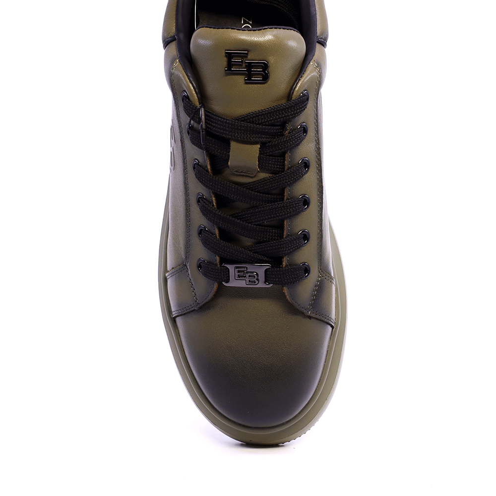 Enzo Bertini Sneakers bărbați Enzo Bertini verzi din piele naturală cu ...