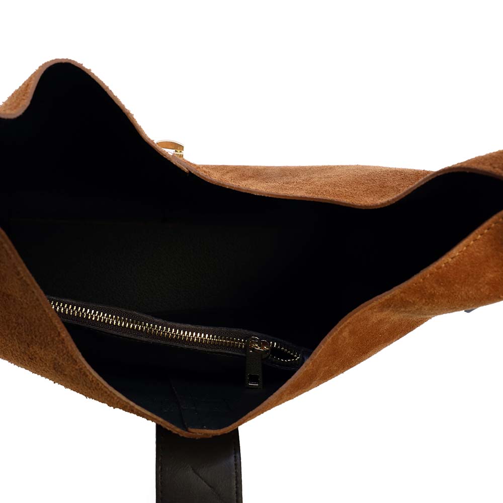 Enzo Bertini SAC À MAIN FEMME ENZO BERTINI COGNAC EN DAIM ET CUIR ...