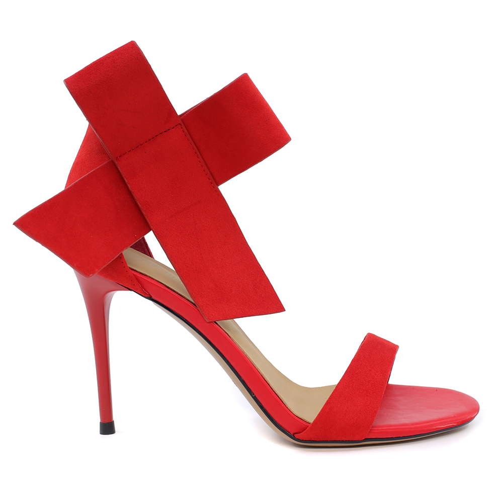 Enzo Bertini Sandale femei Enzo Bertini roșii cu toc înalt 3865DS210VR, sandale rosii femei ...