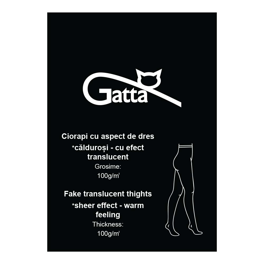 Gatta Dresuri Gatta translucide negre sheer look cu căptușeală bej ...