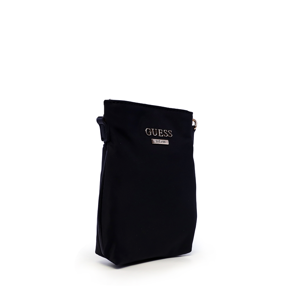 Guess Poșetă mini crossbody femei Guess neagră cu brand logo ...
