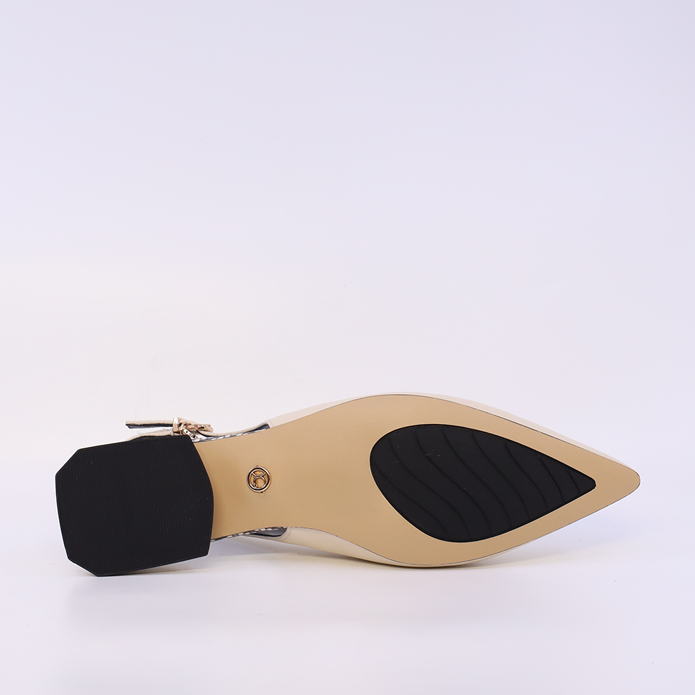 Luca di Gioia Pantofi slingback femei Luca di Gioia bej din piele ...