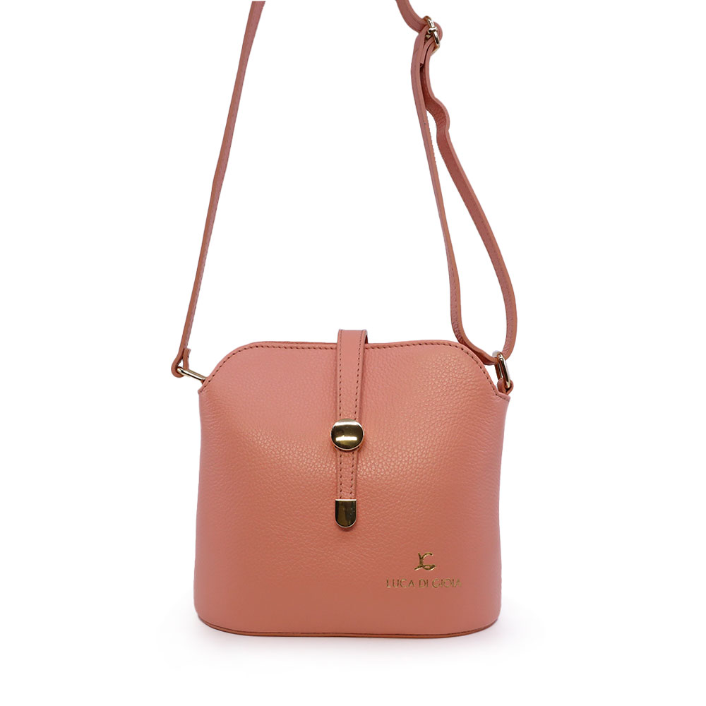 Luca di Gioia Luca di Gioia salmon pink leather women's crossbody purse ...