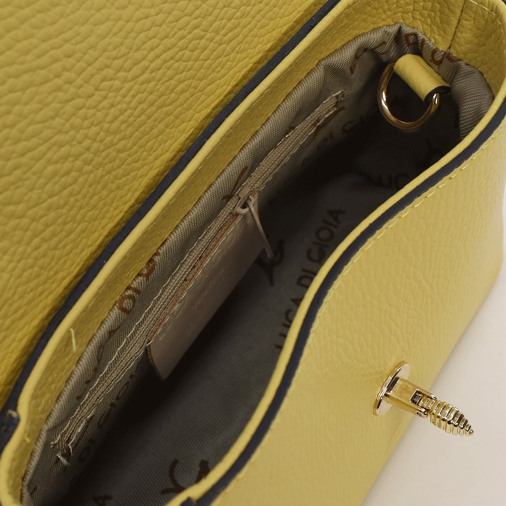 Luca di Gioia Luca di Gioia women's micro tote bag yellow leather ...