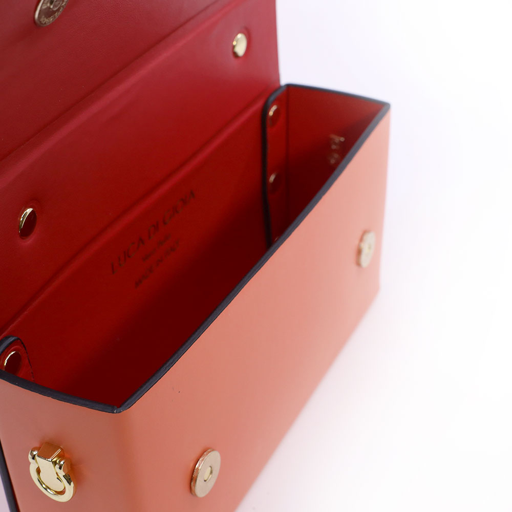 Luca di Gioia Luca di Gioia mini sac bandoulière en cuir rose saumon ...