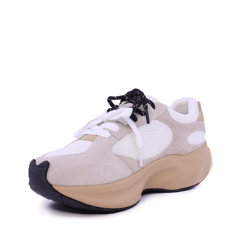 Luca di Gioia Sneakers femei Luca di Gioia bej din piele întoarsă și textil 3849DPS069VBE ...