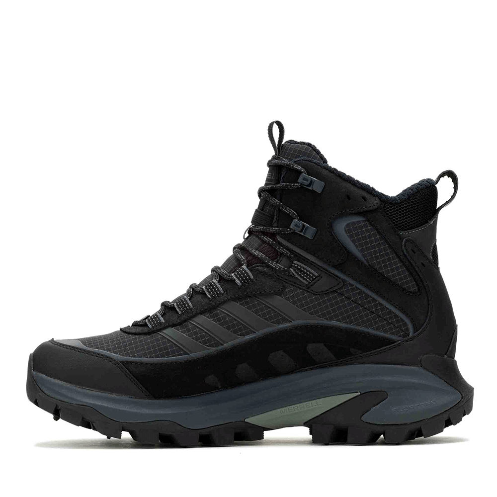 Merrell Ghete waterproof bărbați Merrell Moab Speed 2 negre din piele ...