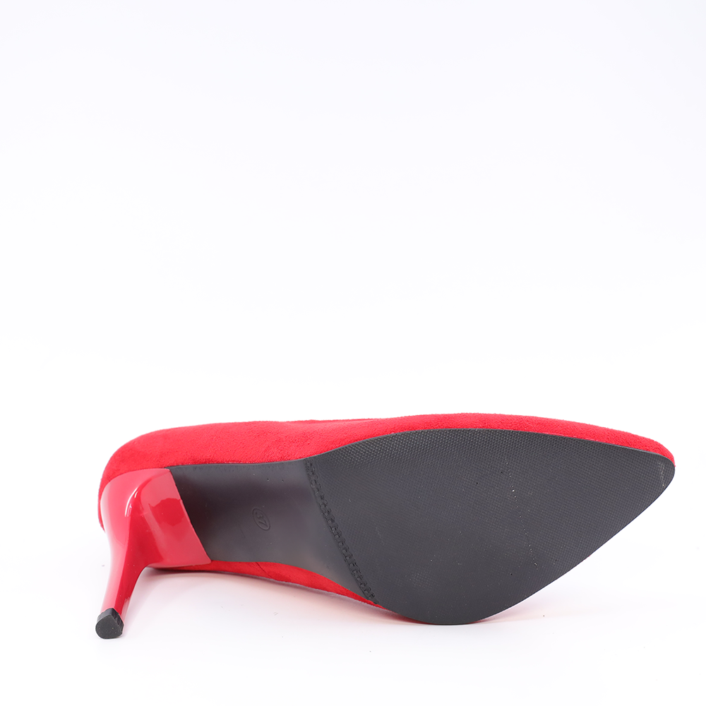Solo Donna Pantofi stiletto femei Solo Donna roșii din velur sintetic ...
