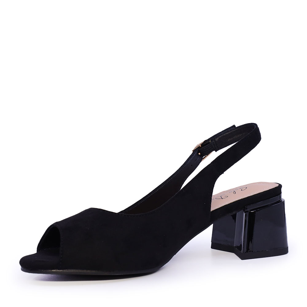 Solo Donna Sandale cu toc mic femei Solo Donna negre 1169DS2510VN ...
