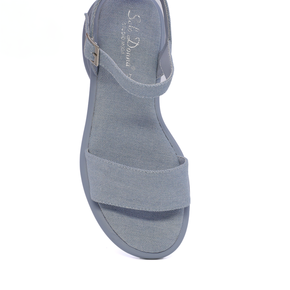 Solo Donna Sandale femei Solo Donna albastre din textil 2547DS8993JBL ...