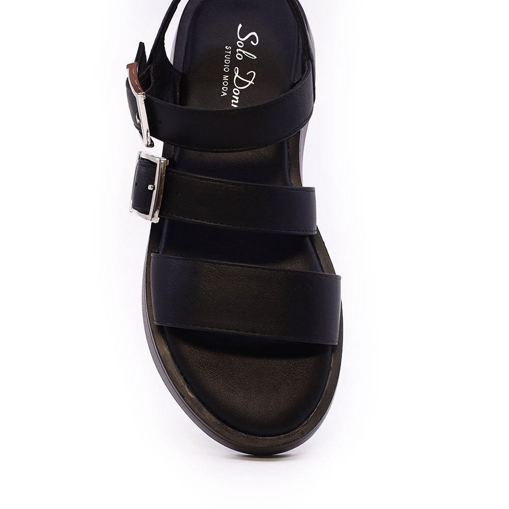 Solo Donna Sandale femei Solo Donna negre 2549DS9251N, sandale negre ...