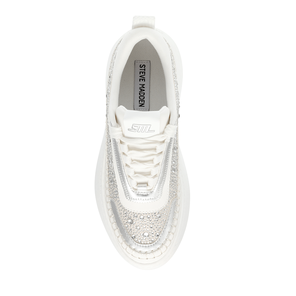 Steve Madden Sneakers femei Steve Madden albi din material sintetic cu ...