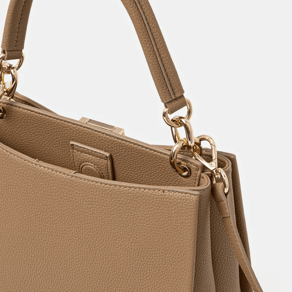 Tommy Hilfiger Poșetă satchel femei Tommy Hilfiger bej cu logo ...