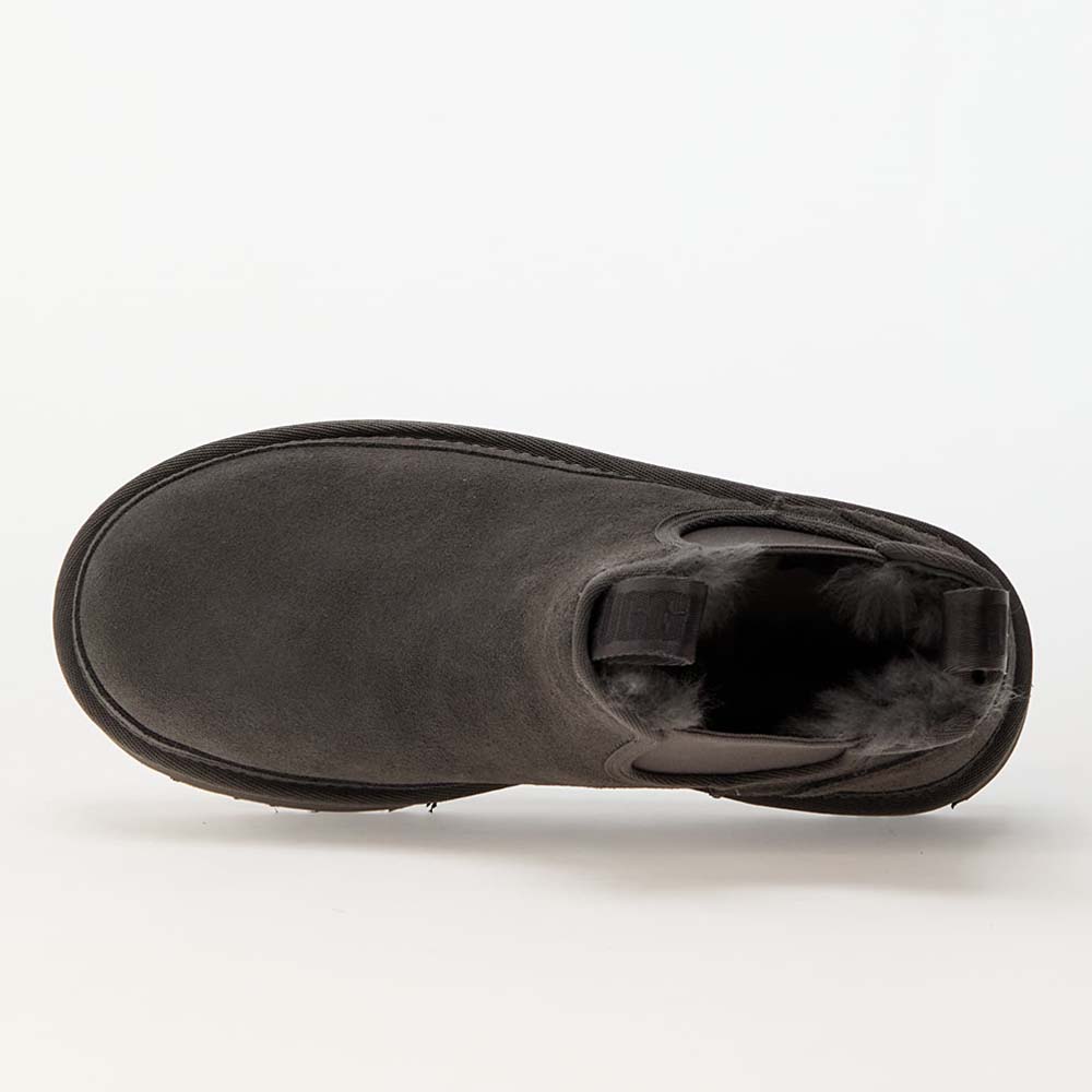 UGG Ghete femei UGG Neumel Platform Chelsea Grey din piele întoarsă ...
