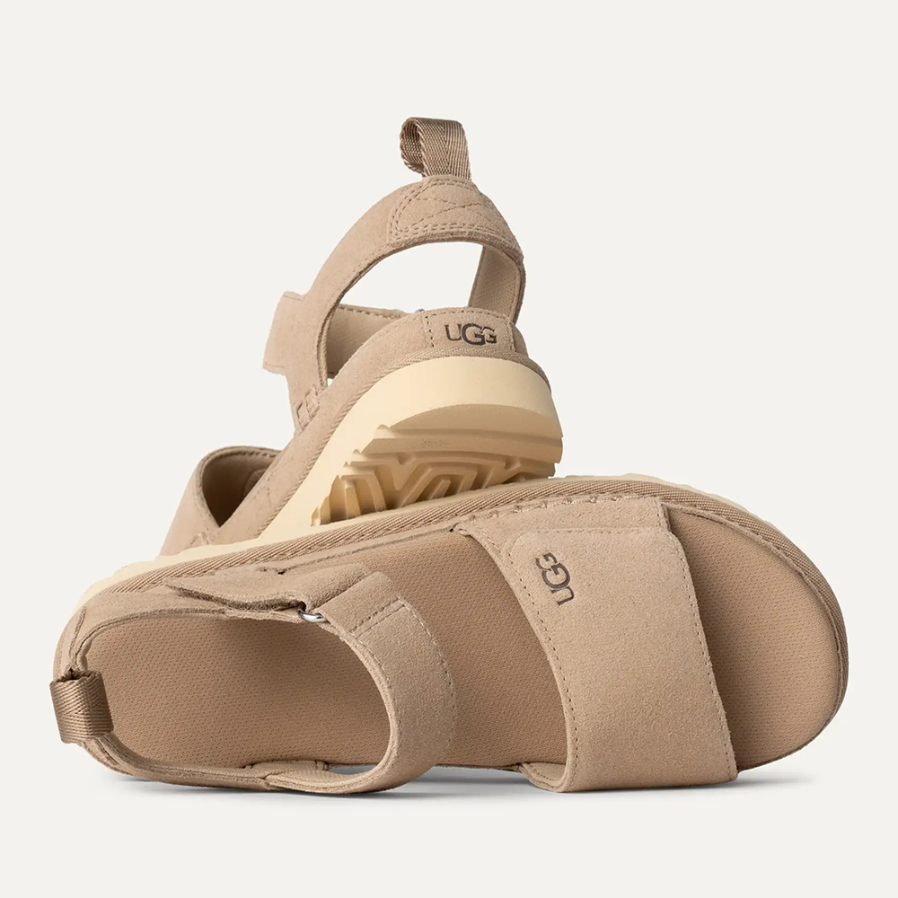 UGG Sandale reglabile femei UGG Goldenstar sand din piele întoarsă ...
