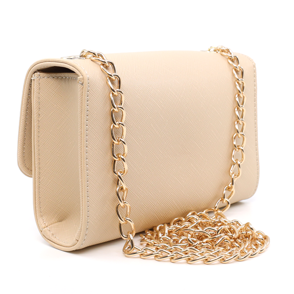 Valentino Valentino women clutch bag in beige faux leather ...